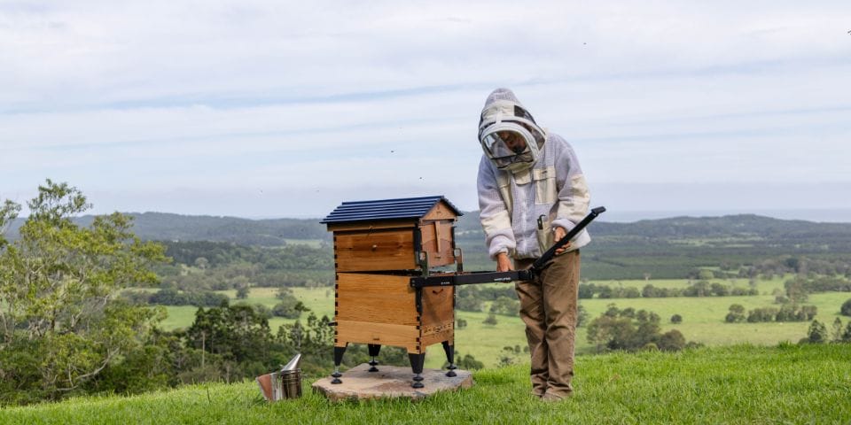 Can the Flow Super Lifter be used at either end of the hive?