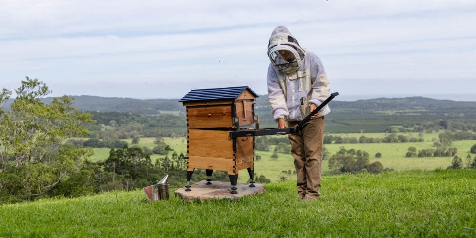 How much space do I need around my hive to use the Flow Super Lifter?